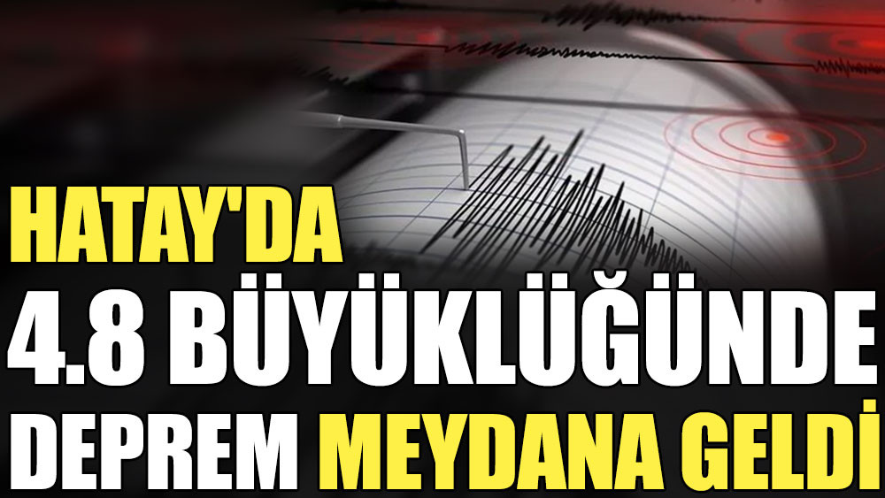 Son Dakika... Hatay'da 4.8 büyüklüğünde deprem meydana geldi