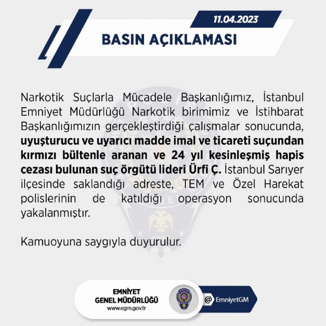 Kırmızı bültenle aranan Urfi Çetinkaya İstanbul'da yakalandı Kırmızı bültenle aranan Urfi Çetinkaya İstanbul'da yakalandı